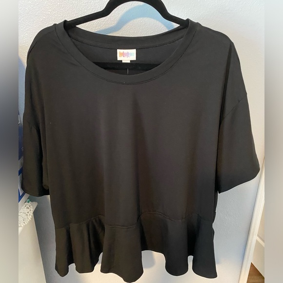 Tops | Brand New June Ruffled Hem Top By Lularoe | Poshmark